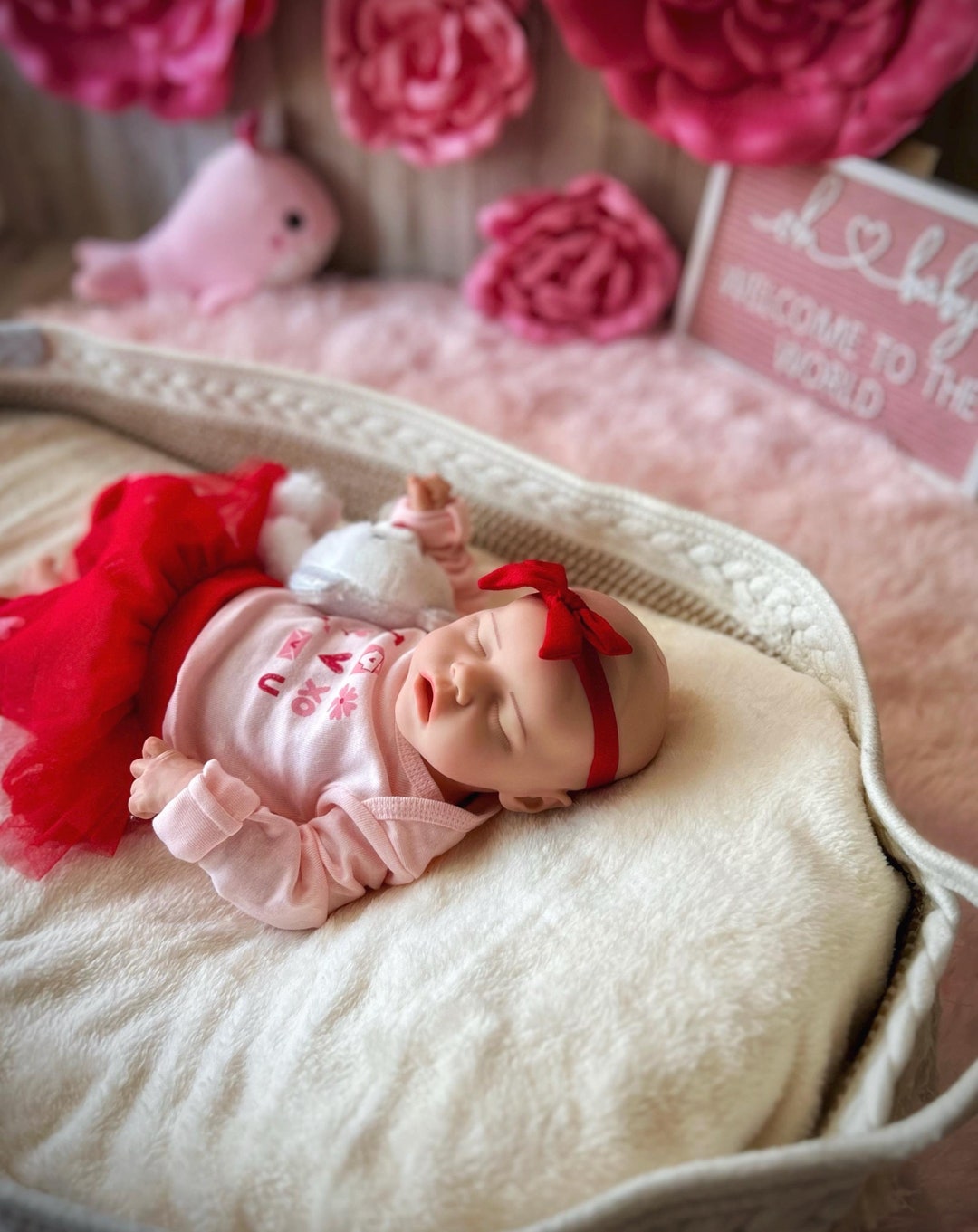 Ready.2.ship FULL-BODY SILICONE Reborn Doll Sleeping Girl 5.5 Lbs 18 ...