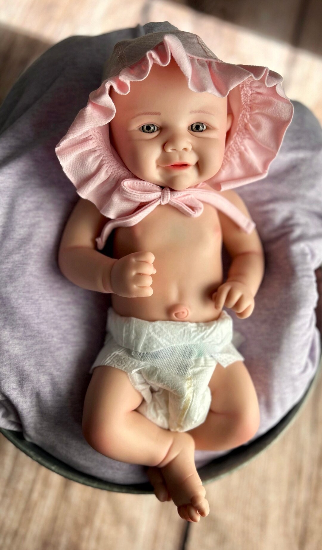 Full-body Silicone NEW SCULPT Reborn Baby Girl 5.5 Lbs. 17 Bathtub Baby ...
