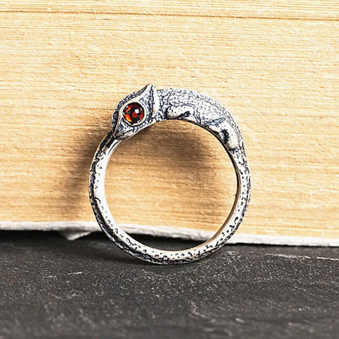 Chameleon / Lizard Crochet Ring Stainless Steel Design Used to Crochet ...