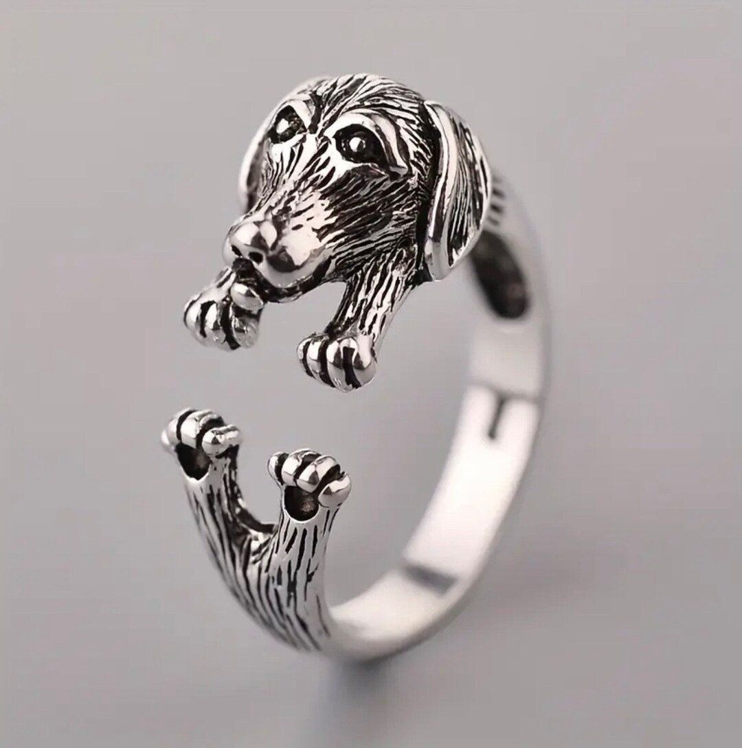 Cute Dog Ring / Crochet Ring Dachshund / Sausage Dog - Etsy