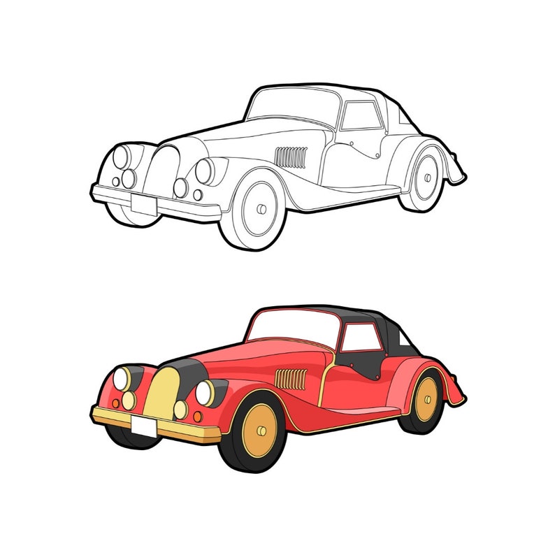 40 Luxury Car-themed Printable Coloring Pages for Kids - Etsy