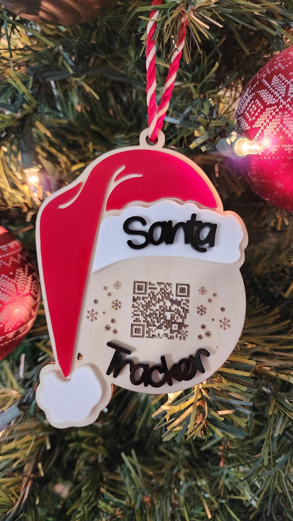 Santa Tracker Ornament, QR Code Santa Tracker, Norad Santa Tracker ...