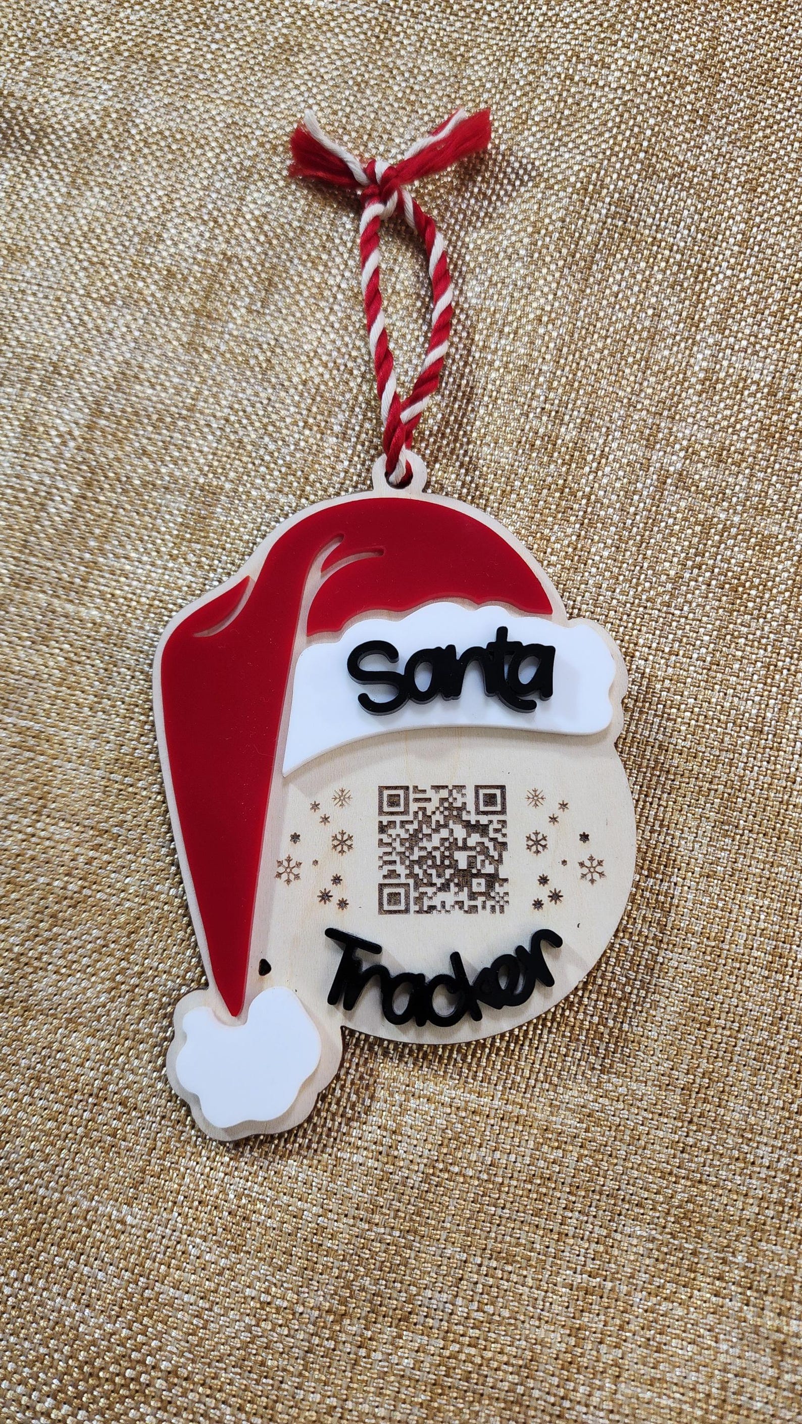 Santa Tracker Ornament, QR Code Santa Tracker, Norad Santa Tracker ...