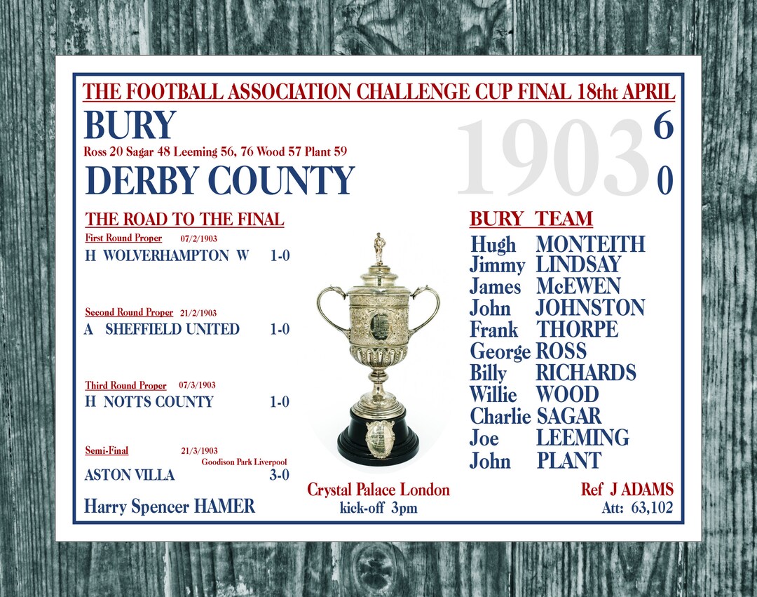 Bury Fc Gigg Lane Stadium Print Poster Mug Art Metal Sign Retro Shirt ...