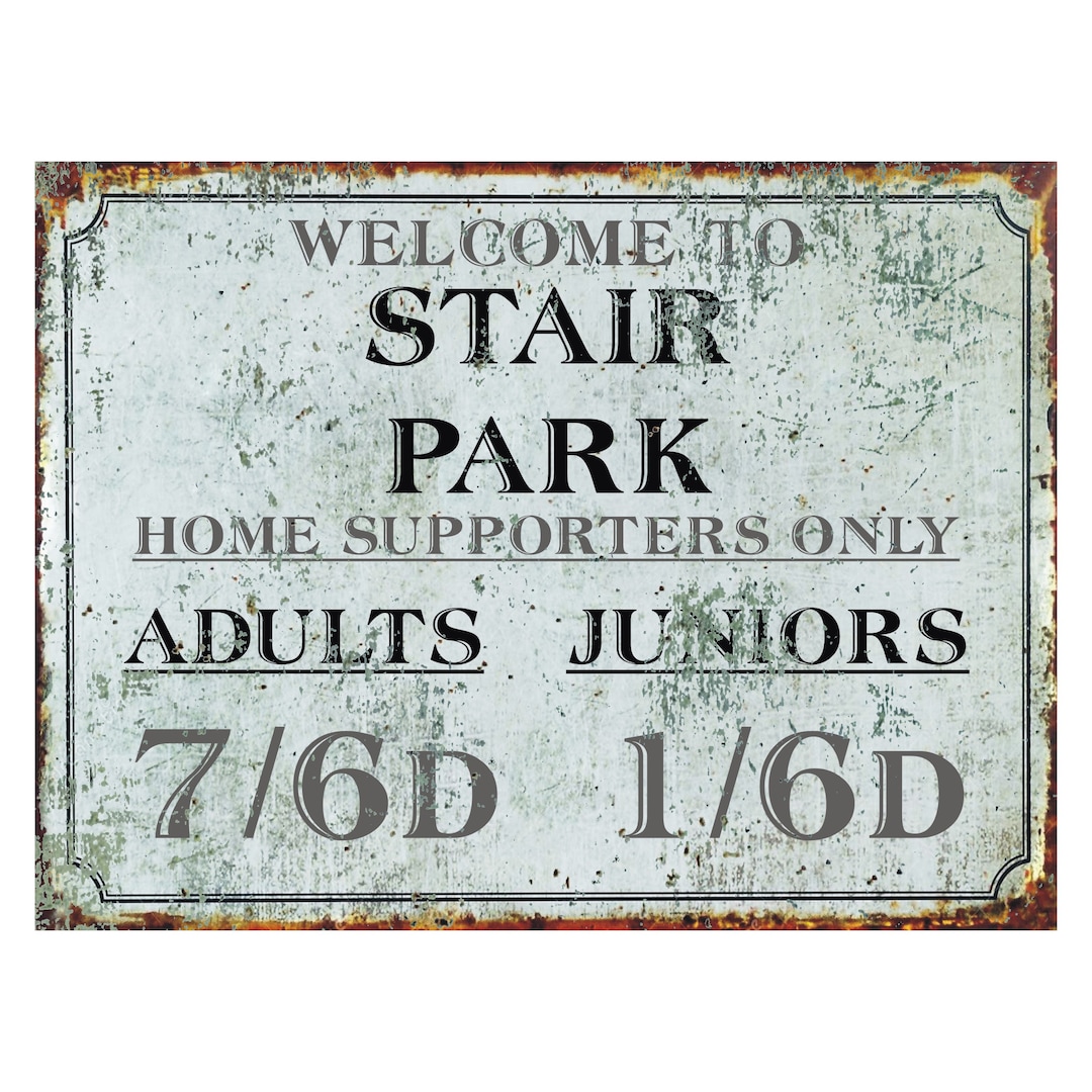 Stranraer Fc Stair Park Stadium Print Poster Mug Art Metal Sign Retro ...
