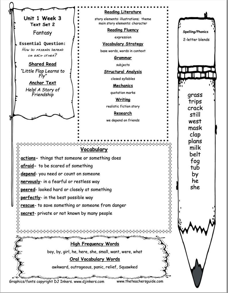 Wonders Grade 2 Unit 1 2023 Full Workbook Packet - Etsy