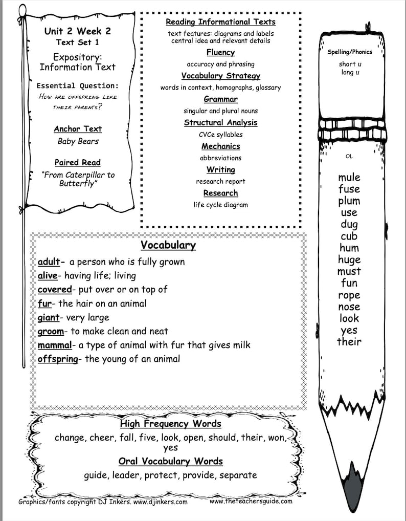 Wonders Grade 2 Unit 2 2023 Full Workbook Packet - Etsy
