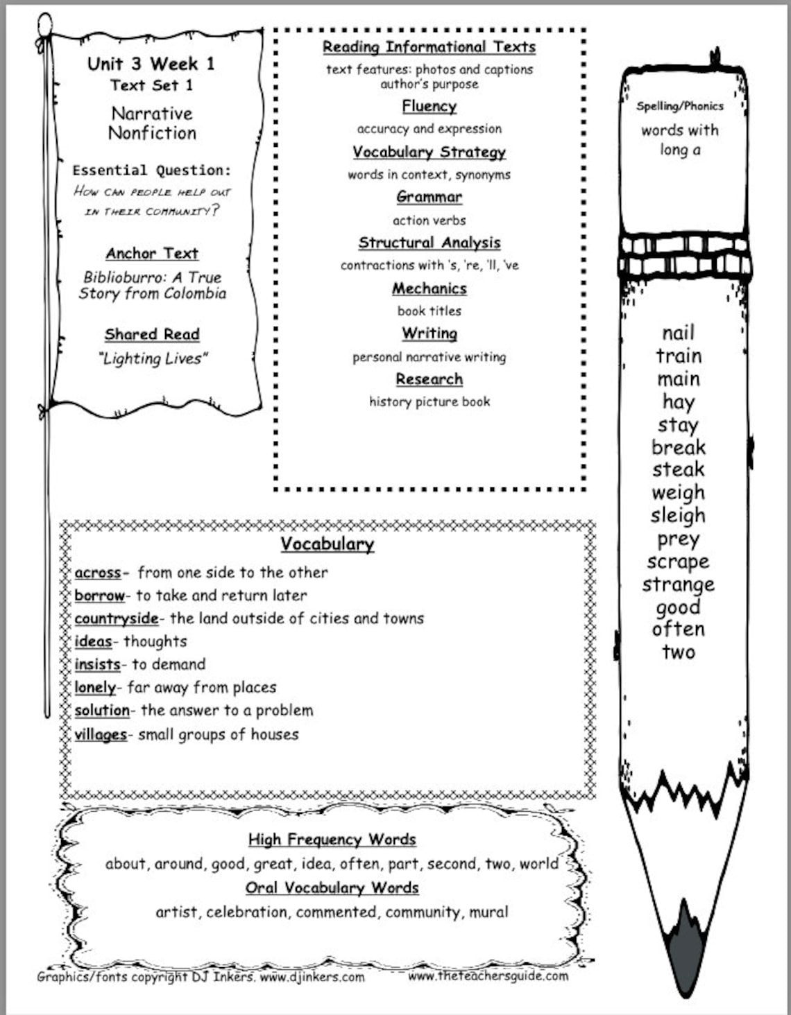 Wonders Grade 2 Unit 3 2023 Worksheet Workbooks - Etsy