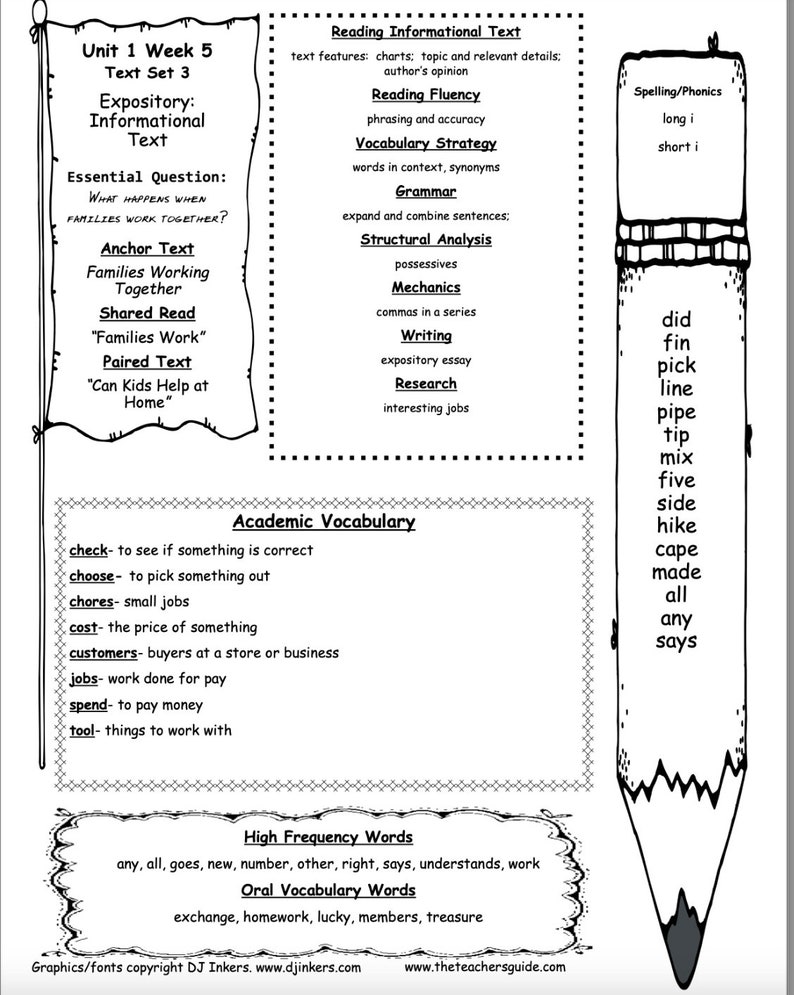 Wonders Grade 2 Unit 1 2023 Full Workbook Packet - Etsy