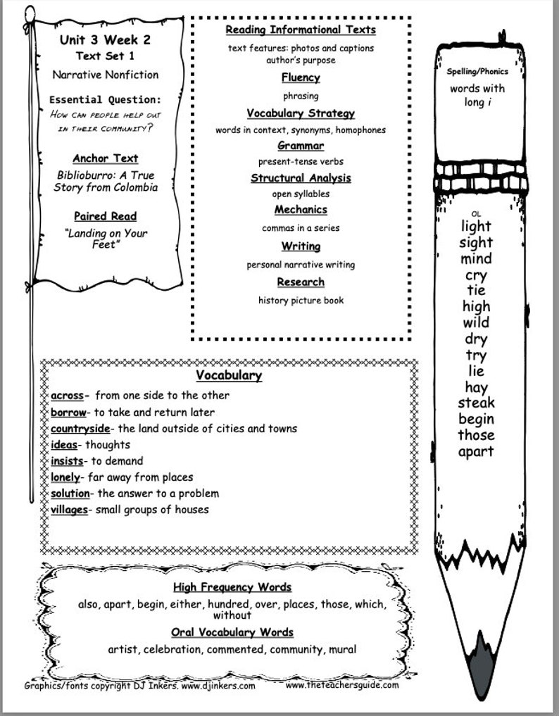 Wonders Grade 2 Unit 3 2023 Worksheet Workbooks - Etsy