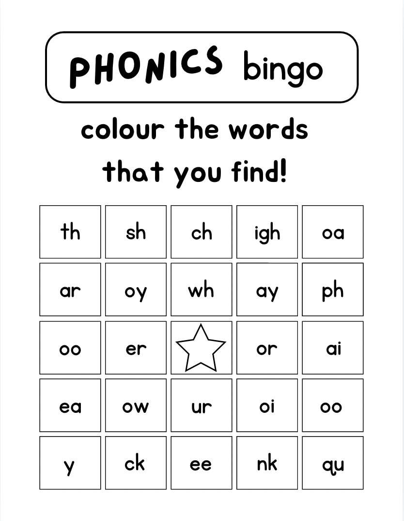 Phonics Bingo Cards for Kids - Fun and Educational Learning Game - Etsy