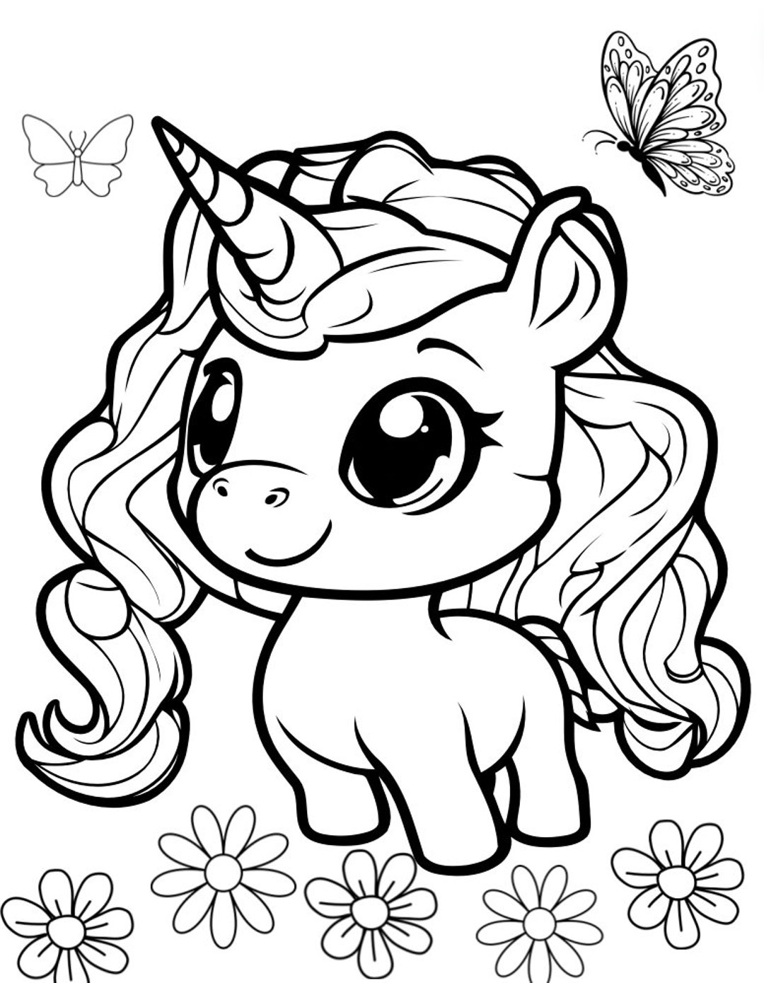 Unicorn Colouring Sheets - Etsy