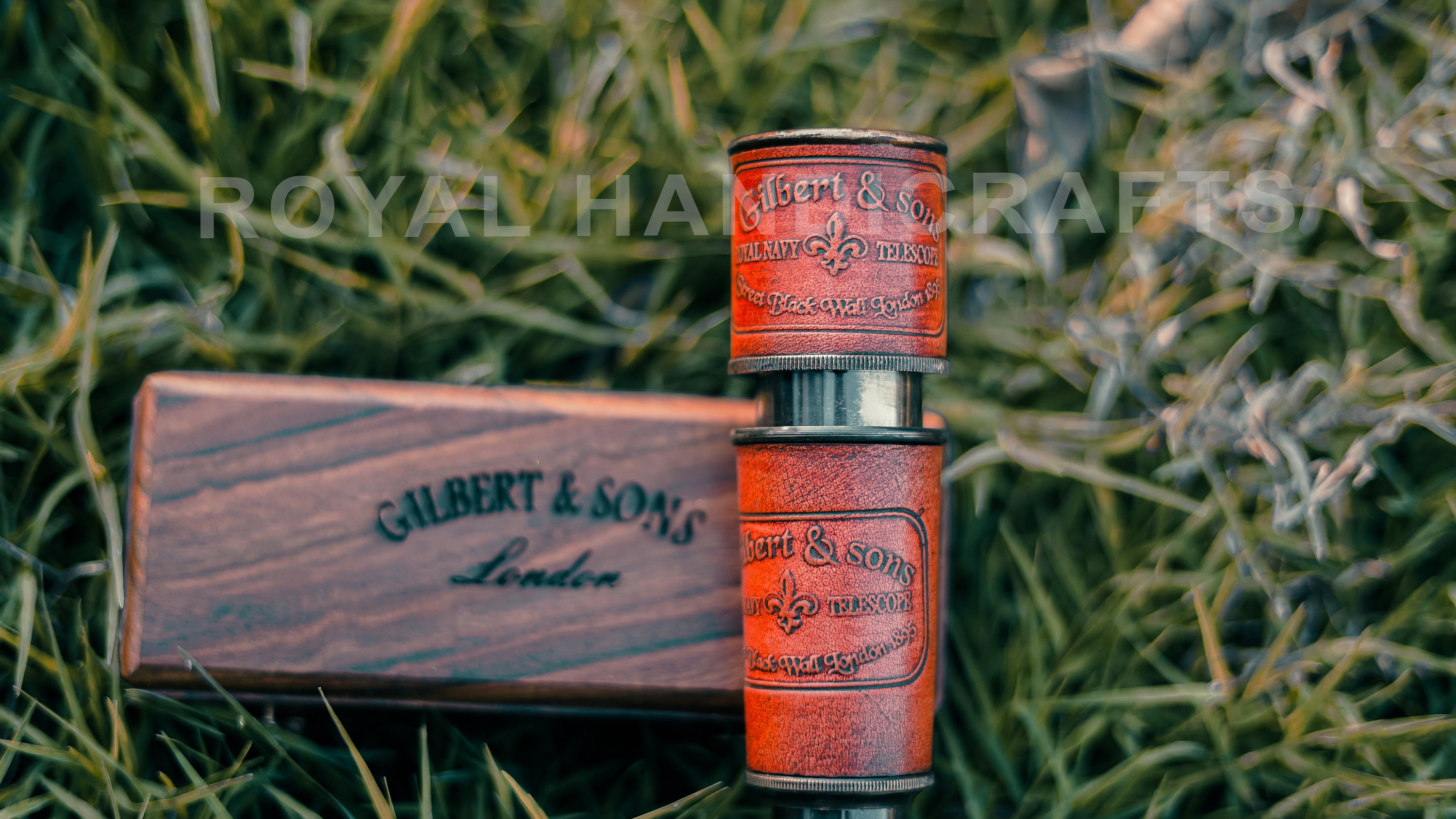 Gilbert & Sons Royal Navy Telescope: Vintage Nautical Spyglass in Solid ...