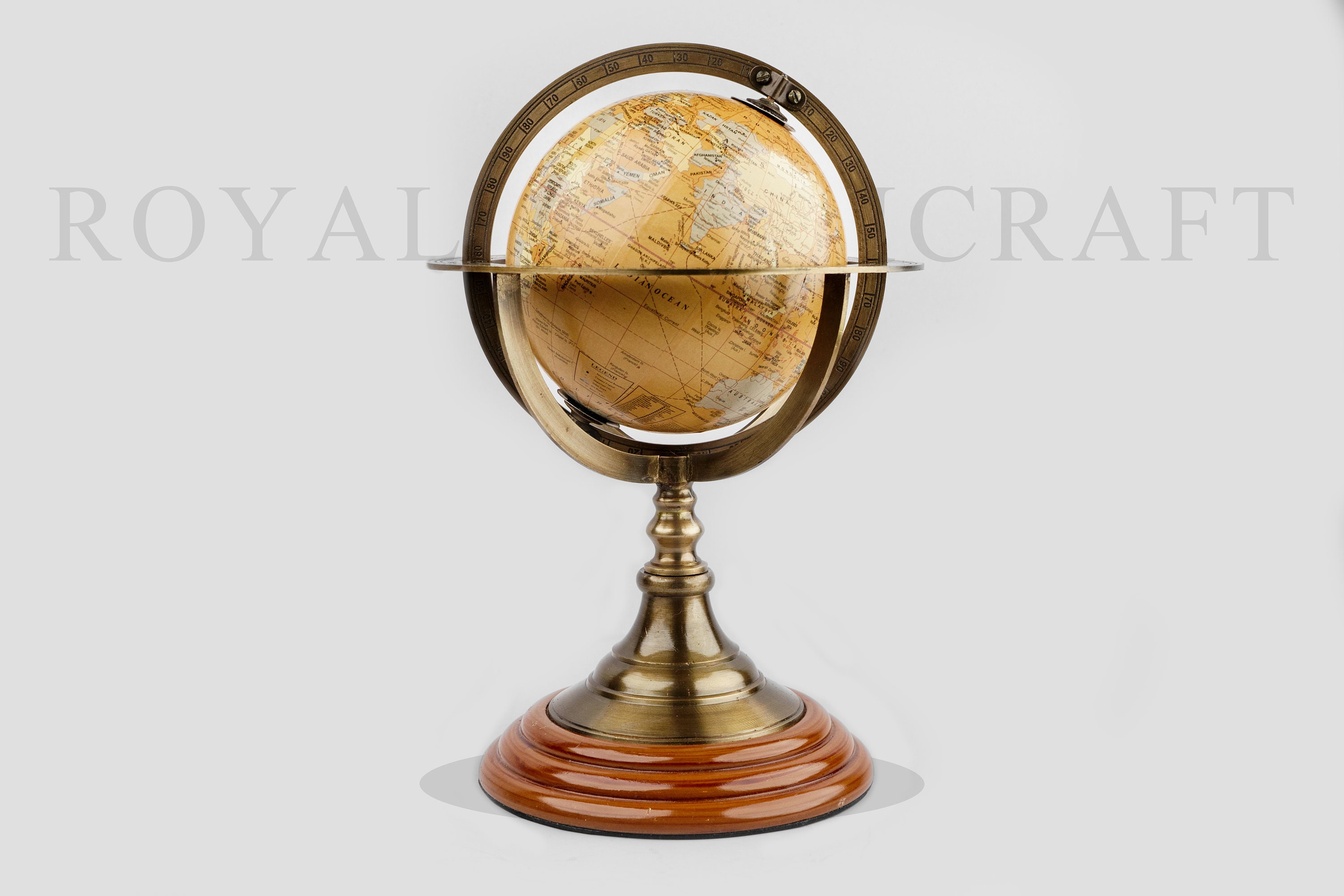 Brass Nautical Armillary Tabletop Sphere World Globe Marine World Globe ...