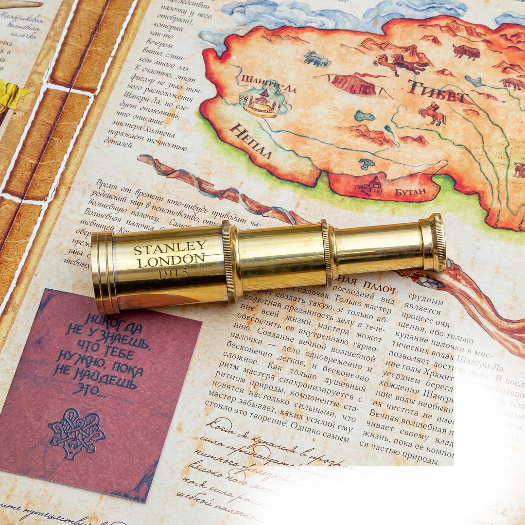 Vintage Charm Brass Marine Miniature Telescope - 6 Inch Desktop ...