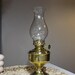Vintage-inspired Brass Oil Lamp With Fire Control Knob - Elegant Indoor ...