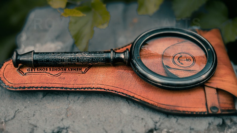Vintage Henry Hughes London 1941 Magnifying Glass With Elegant Leather ...