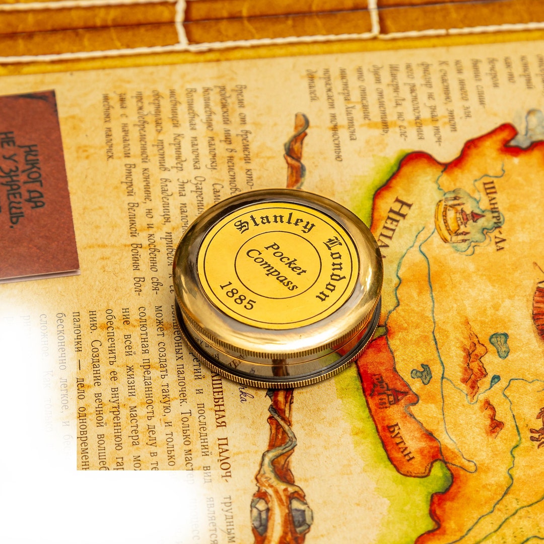Brass Poem Compass by Stanley London Engraved Nautical Navigation ...