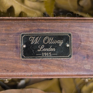 Vntage Brass Telescope With Wood Box -W. Ottway London 1915, Engraved ...