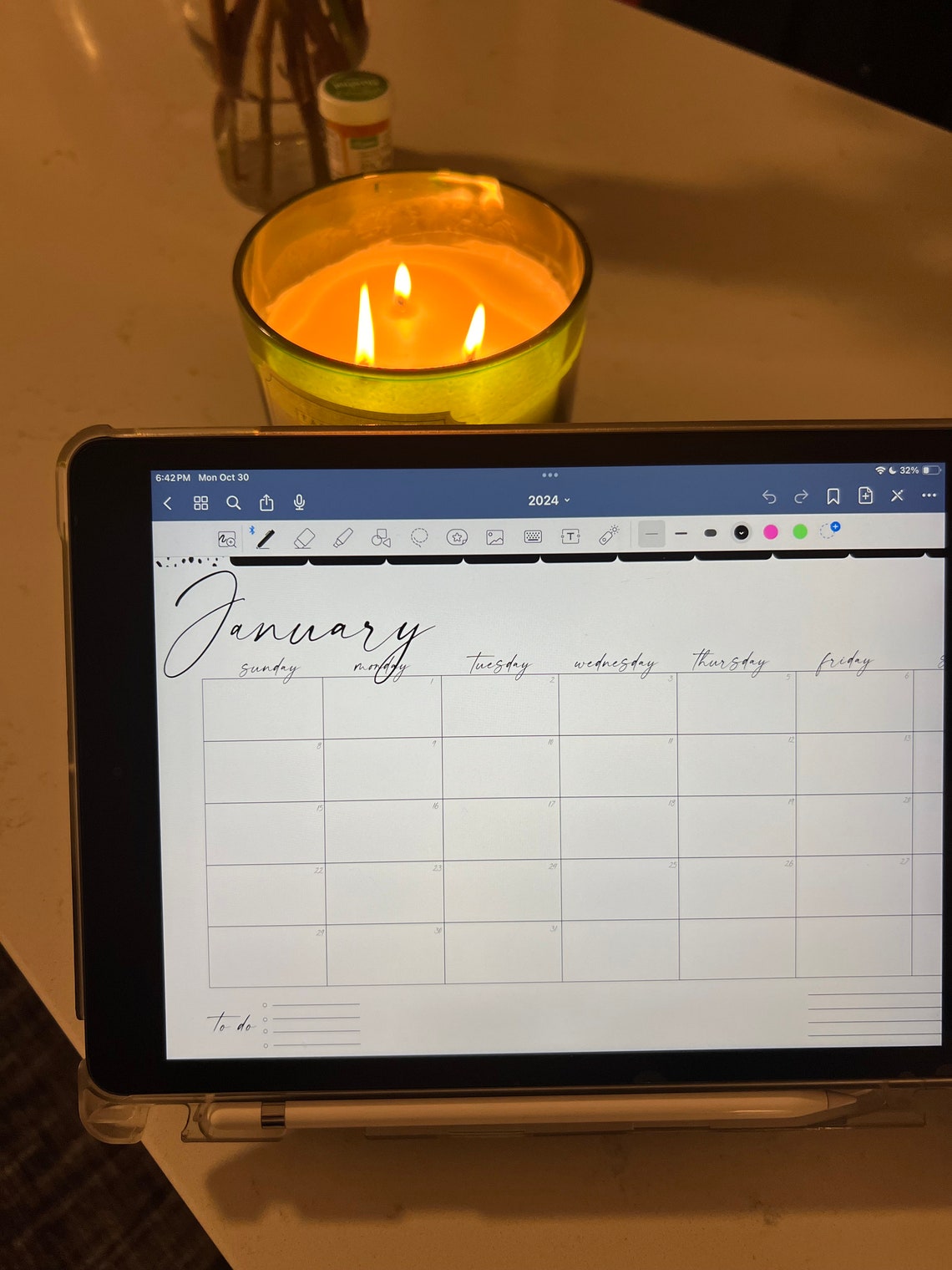 2024 Digital Calendar Planner for Goodnotes, Monthly Digital Planner ...