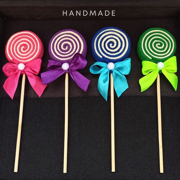 4 Lollipop Cake Topper - Etsy