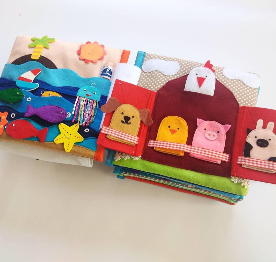 Toddler Quiet Book, Montessori Preschool Learning Activity, Educational ...