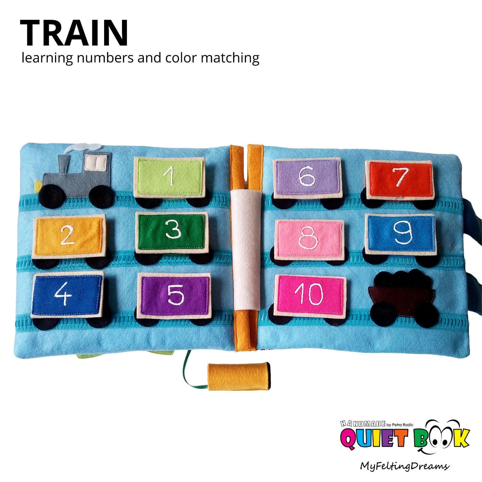 Personalized Toddler Quiet Book: Montessori Handmade Felt Activity Book ...