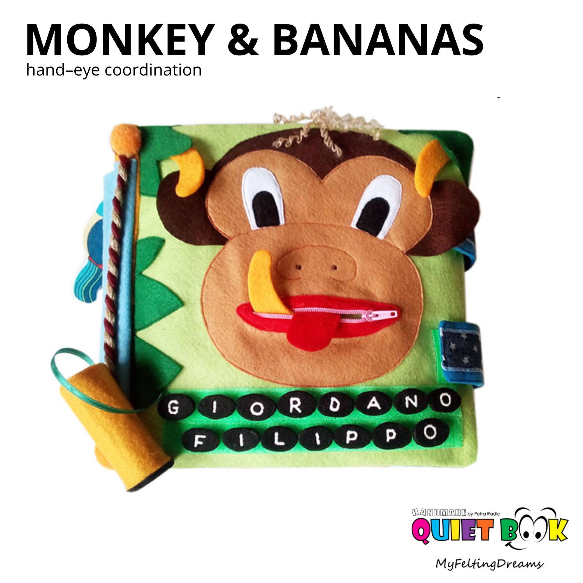 Personalized Toddler Quiet Book: Montessori Handmade Felt Activity Book ...