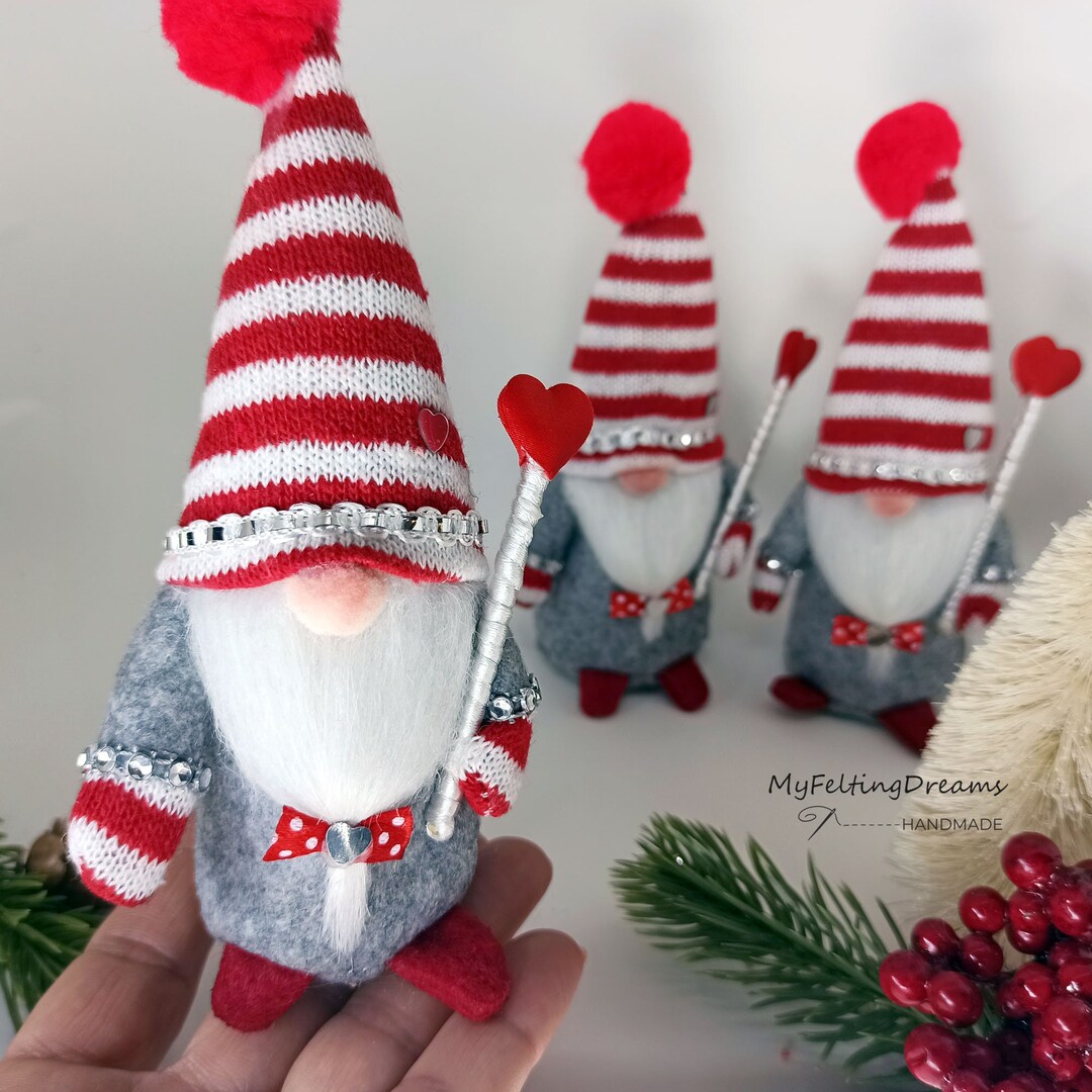 Felt Gnome Doll – Holiday Tabletop & Shelf Decoration, Gnome Lover Gift ...