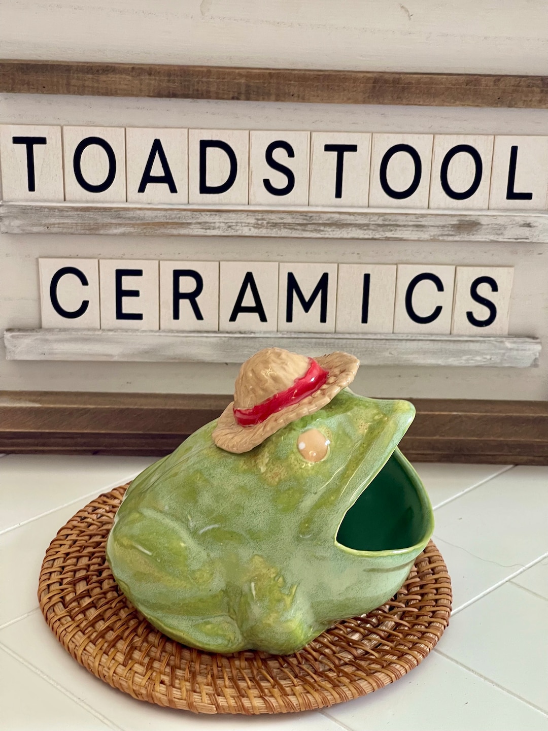 Sunhat/luffy Frog Scrubby Holder - Etsy