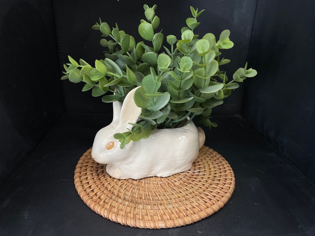 Custom Ceramic Bunny Planter. so Cute Homemade Pottery - Etsy