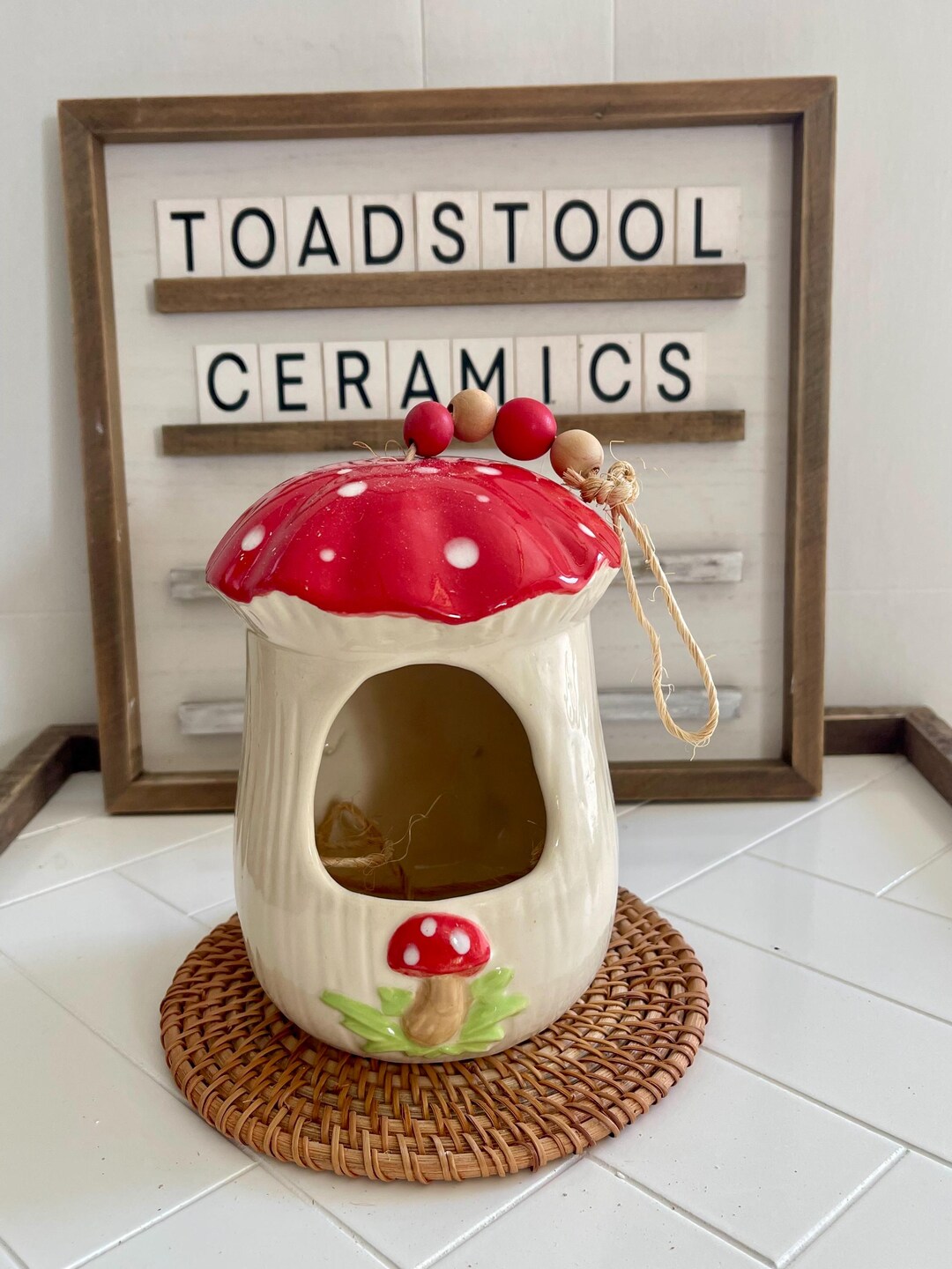 Mushroom Bird Feeder. Can Be Used as Scrubby Holder, Planter, Key ...