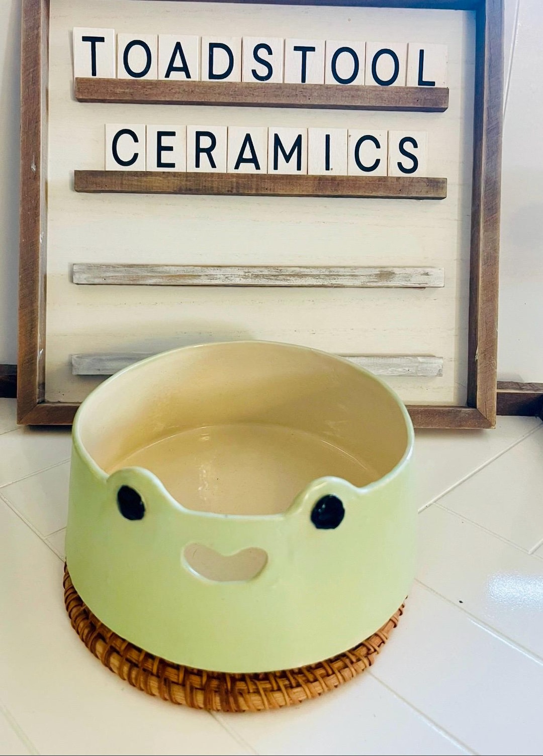 Ceramic Frog-tastic Yarn Bowl! Croakin' Cute! Frog Yarn Bowl Handmade ...