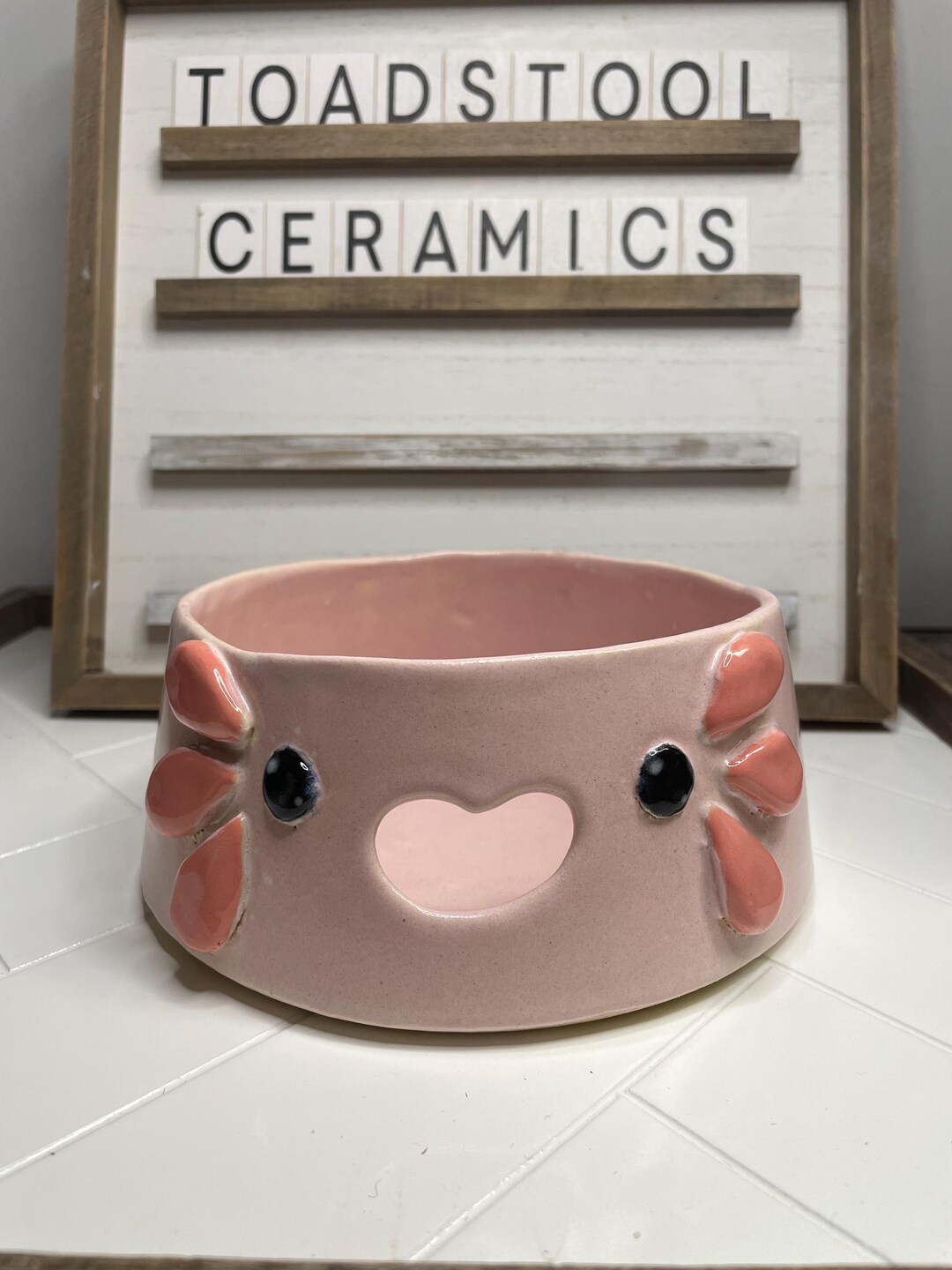 PINK Ceramic Axolotl Yarn Bowl. Cute Hand Made Pottery. If You Knit or ...