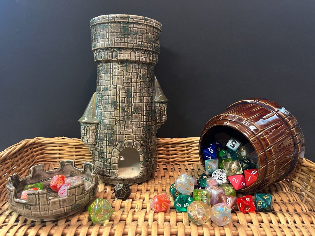 Handmade Ceramic Dice Tower: RPG Gaming, Dice Storage - Etsy