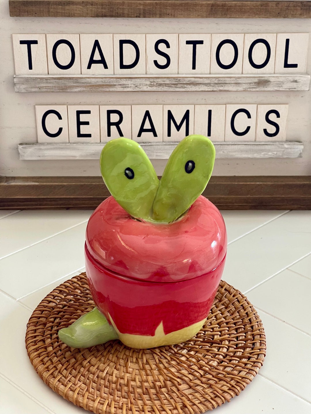 A Cute Applin Trinket Jar for Storing Goodies.homemade Hand Painted ...