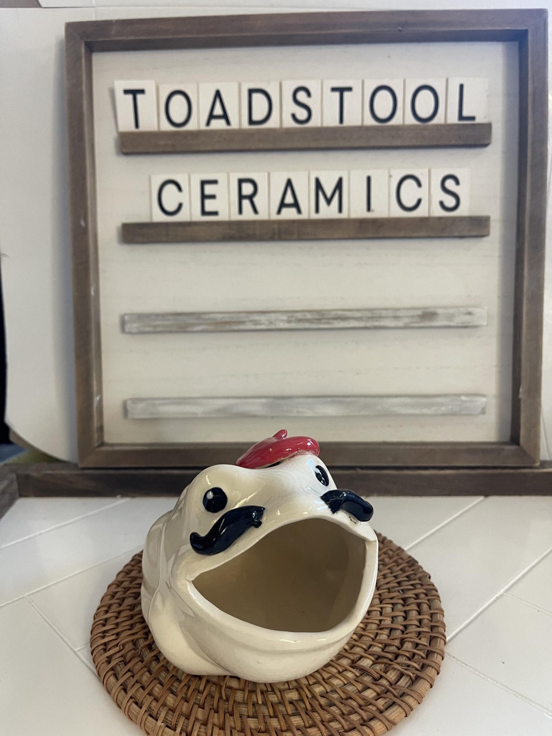 French Mustache Frog Scrubby Holder - Etsy