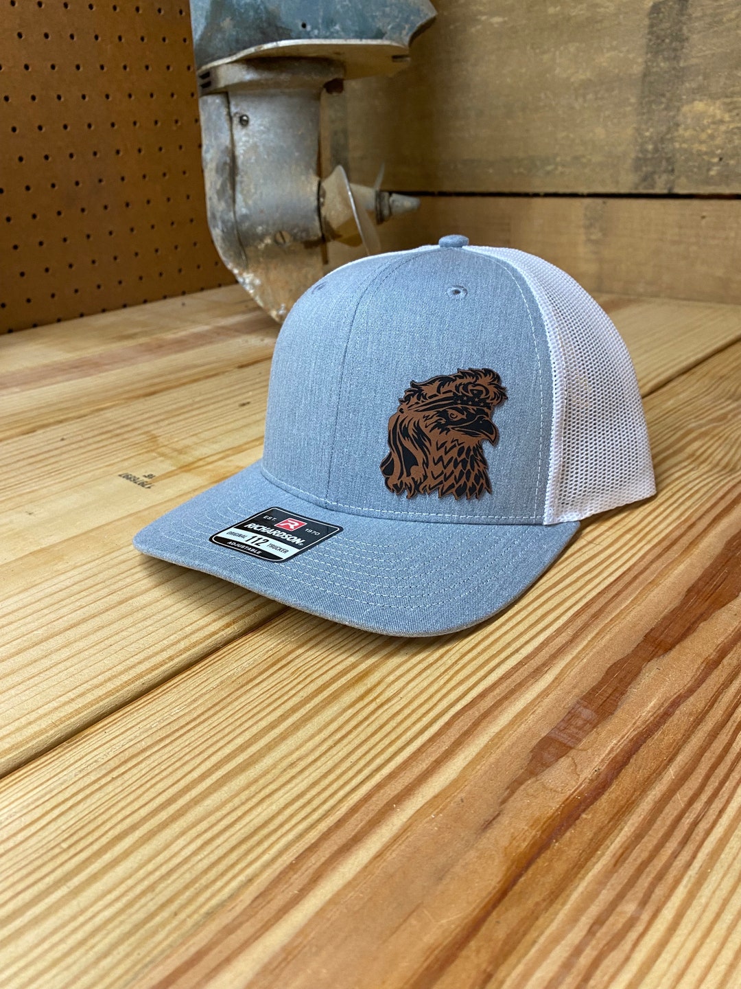 Patriotic Eagle Mullet Hat Richardson 112 4th of July Hat Heather Grey ...