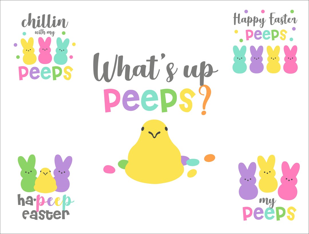 Peeps Png, Chillin With My Peeps Png, Easter Svg for Cricut, Easter ...
