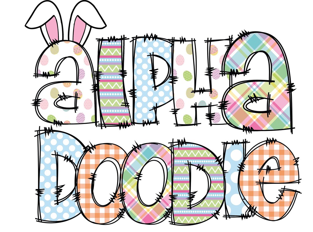 Easter Alphabet Letters PNG Bundle, Easter Eggs, Spring Floral, Easter ...