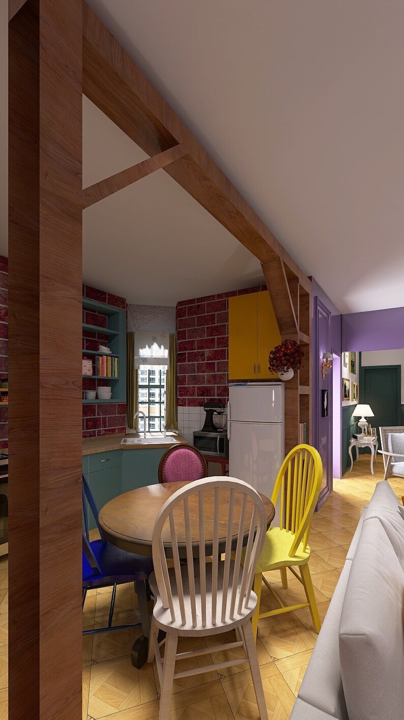 Friends Apartment 3d Floorplan - Etsy