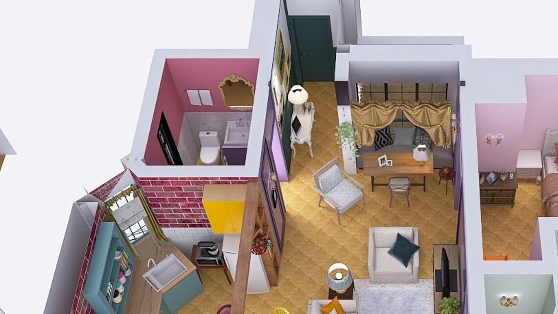 Friends Apartment 3d Floorplan - Etsy