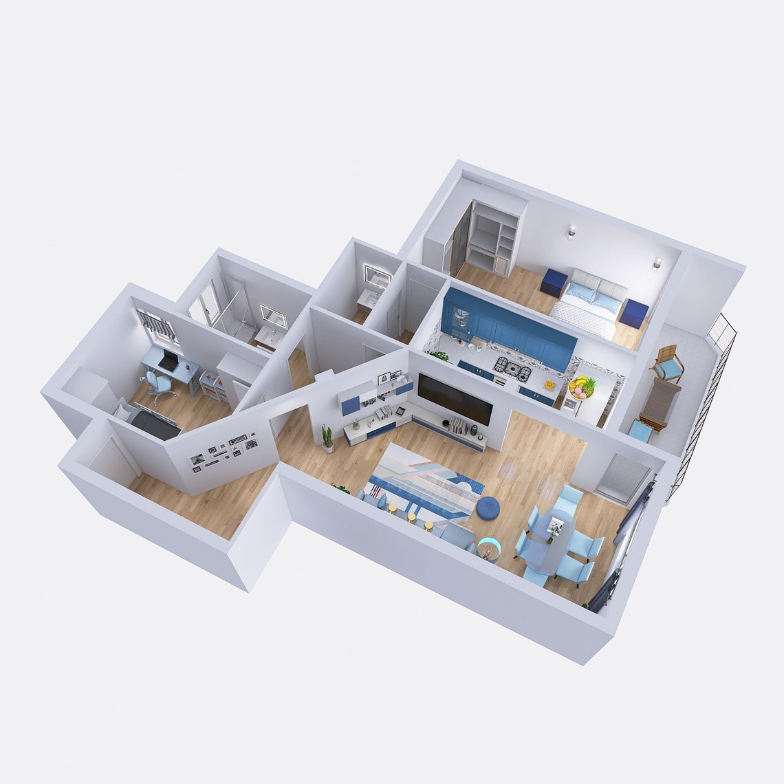 Floor Plan, 3D Site Map, Creation of 2D Floor Plans From Drawing on ...