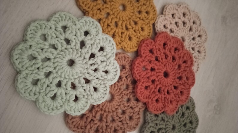 Crochet Coasters, 6 Pieces - Etsy