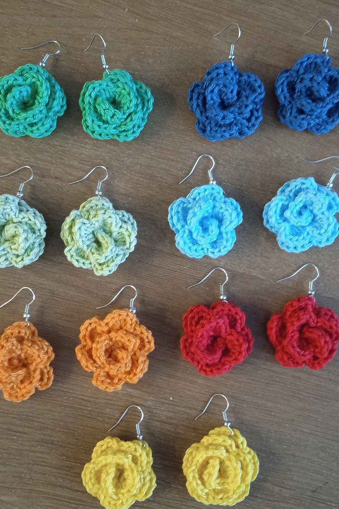 Crochet Earrings - Etsy
