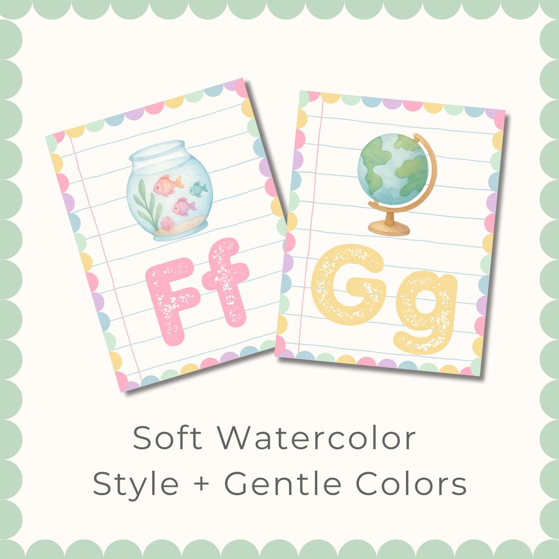 Watercolor Alphabet Posters A–Z | Pastel Classroom Decor | Coquette ...