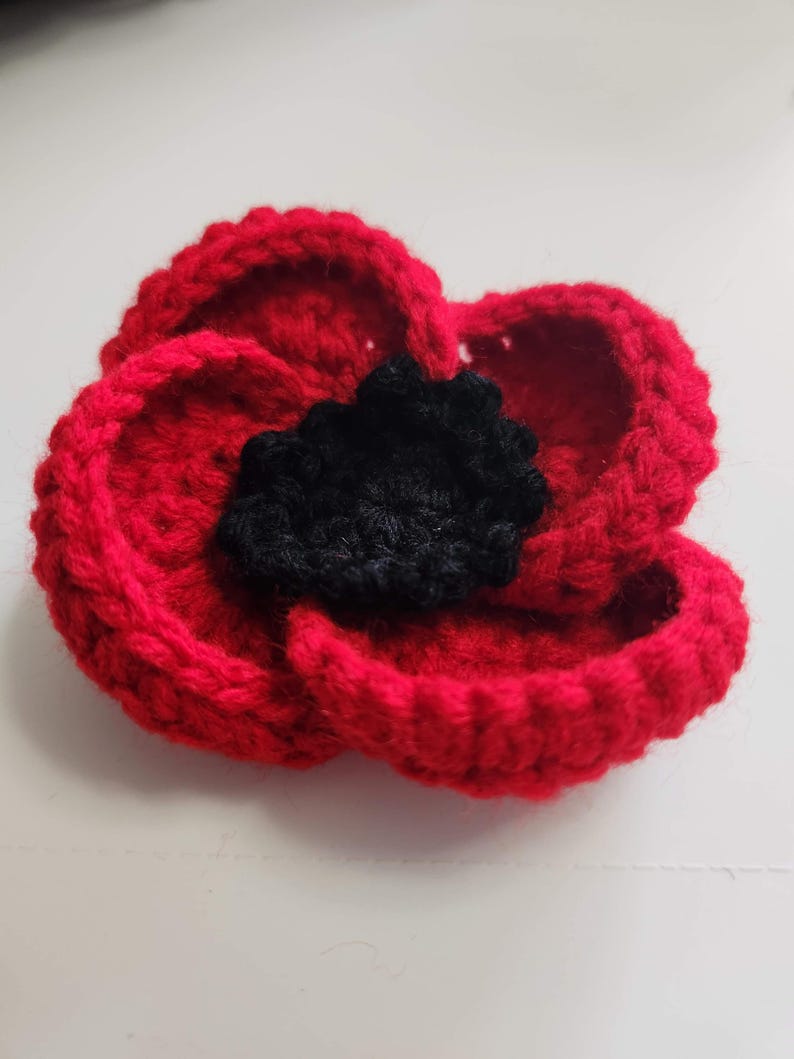 Crochet Poppy Pattern - Etsy