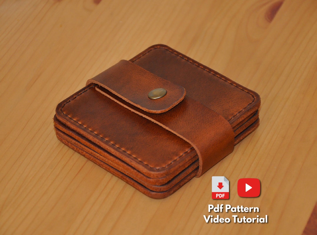 Leather Coaster Set Pattern - Video Tutorial - Leather Coasters Pdf ...