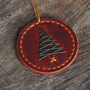 Leather Christmas Tree Ornament Pattern: A4 PDF, Video Tutorial - Etsy