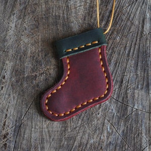 Leather Christmas Stocking Ornament Pattern: A4 PDF, Video Tutorial - Etsy